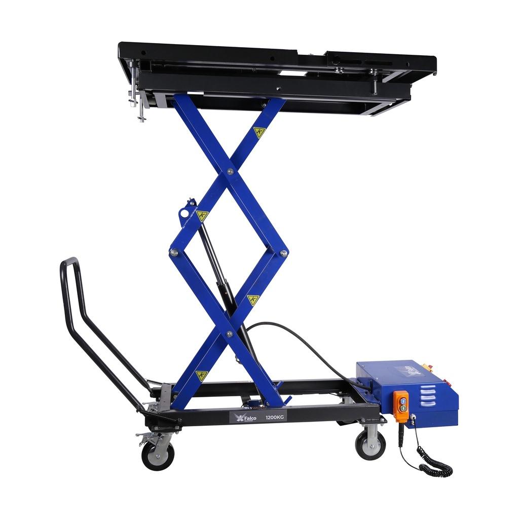 Mobile electric battery lift table 1200kg - Moto Garage Malta