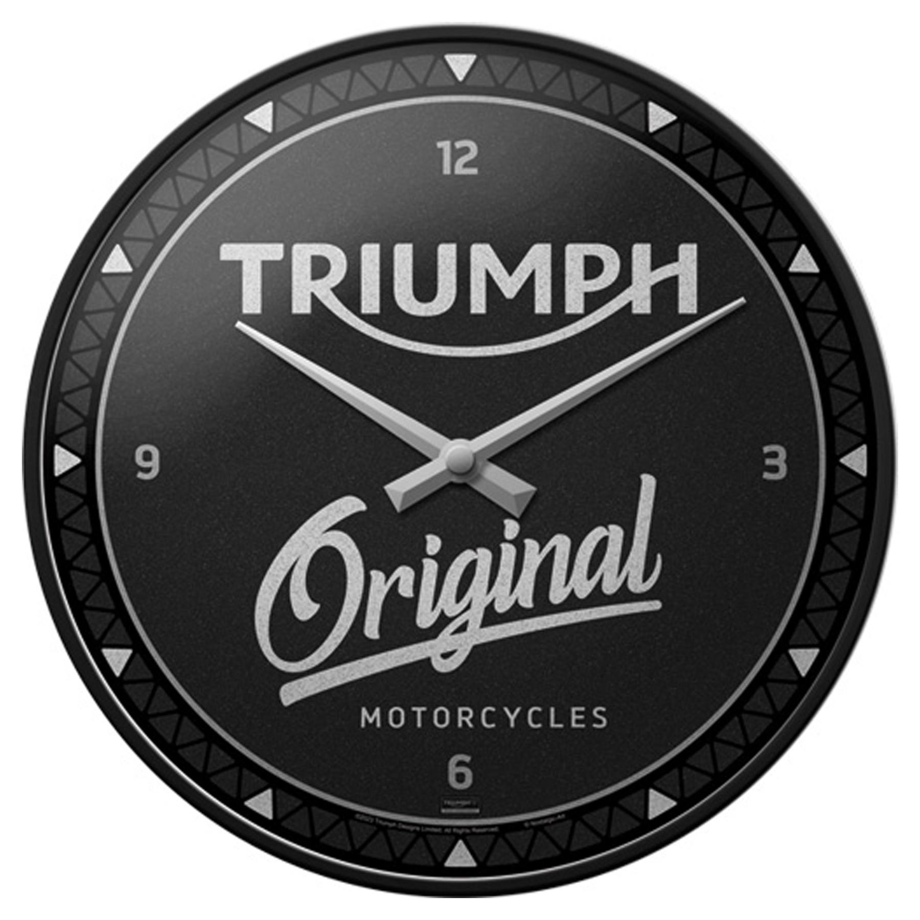 Triumph logo wall clock - Moto Garage Malta