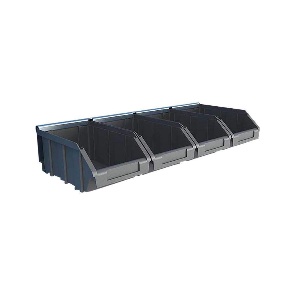 Storage bin set 4 parts plastic including hanger - Moto Garage Malta