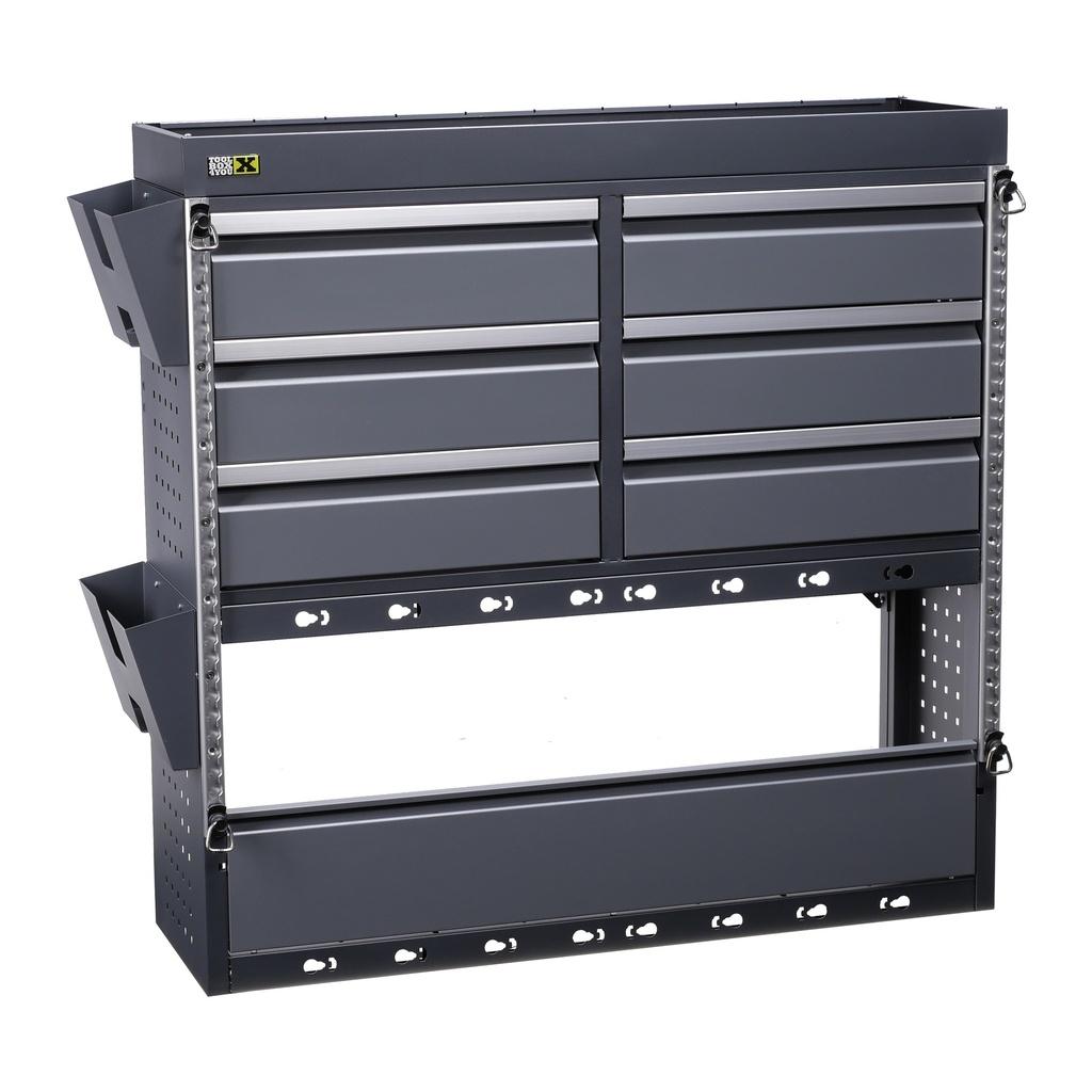 Universal built-in cabinet for van 6 drawers - Moto Garage Malta