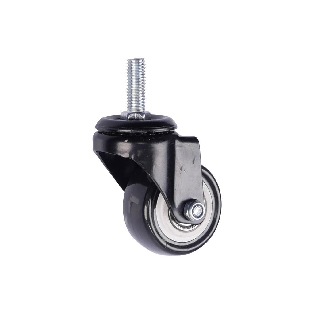 Swivel castor 50 x 23mm PU threaded rod - Moto Garage Malta