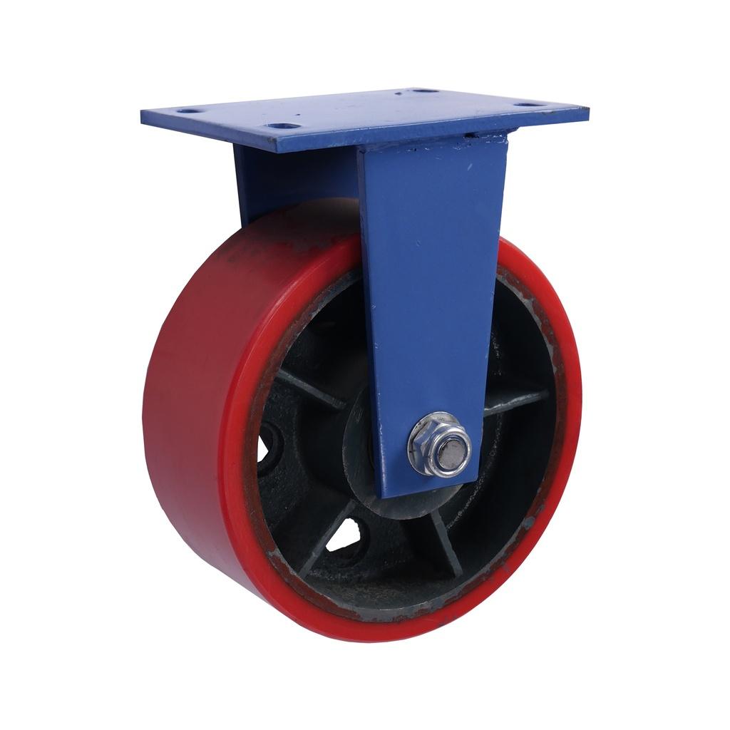 Fixed castor 250 x 100mm PU - Moto Garage Malta
