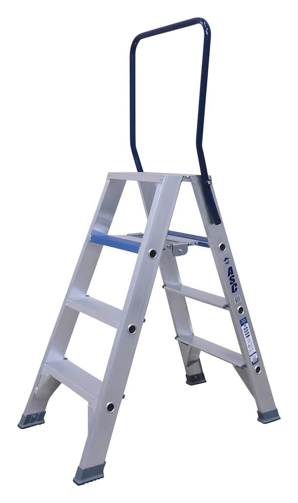 Aluminum double ladder 4 steps - Moto Garage Malta