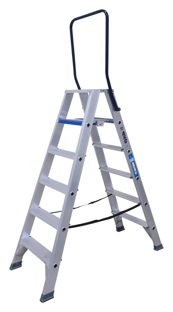 Aluminum double ladder 6 steps - Moto Garage Malta