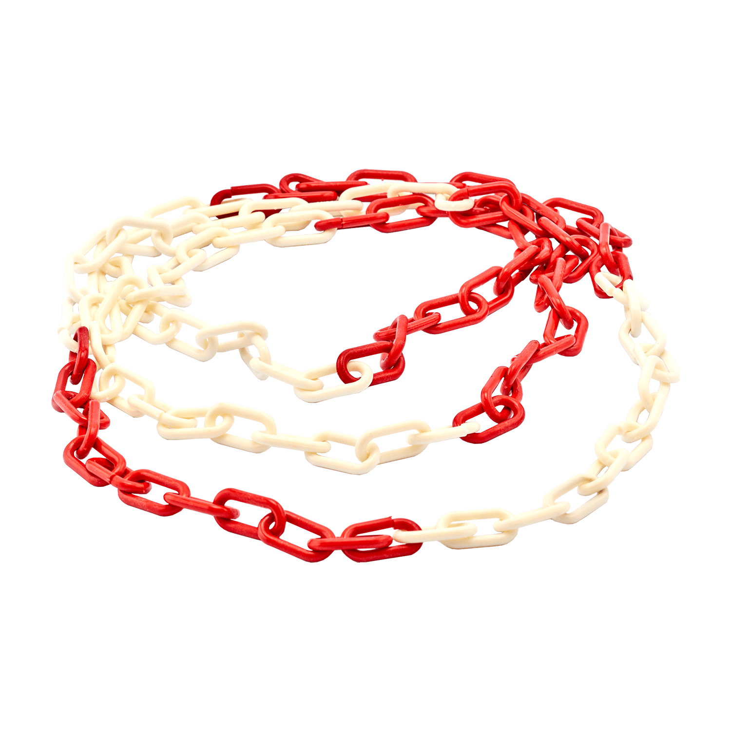 6mm plastic chain red white - Moto Garage Malta