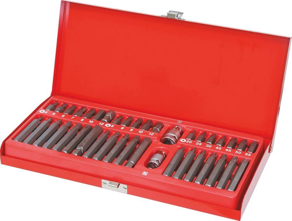 10mm XZN/hexagonal/Torx® hex bit - 40pc metal case - Moto Garage Malta
