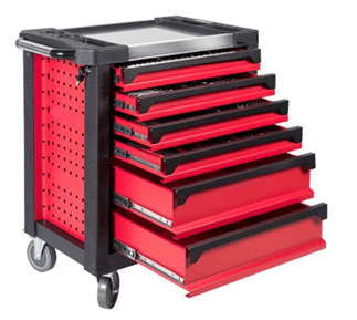 Tool trolley with tools, 220pc, 6 drawers - Moto Garage Malta